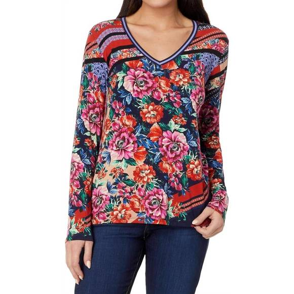 Johnny Was | Tops | New Johnny Was Janie Favorite Long Sleeve Vneck Tee ...
